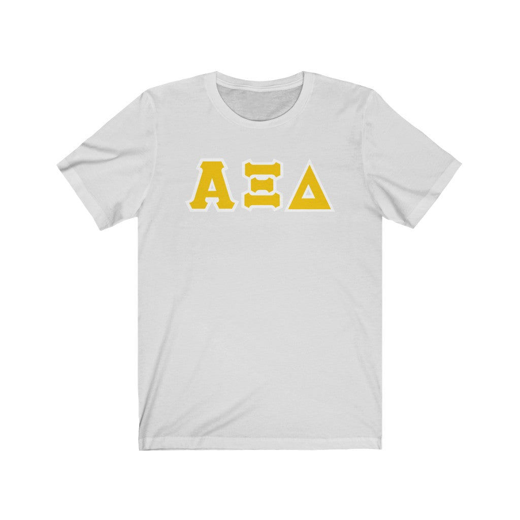 AXiD Printed Letters | Quill Gold & White Border T-Shirt